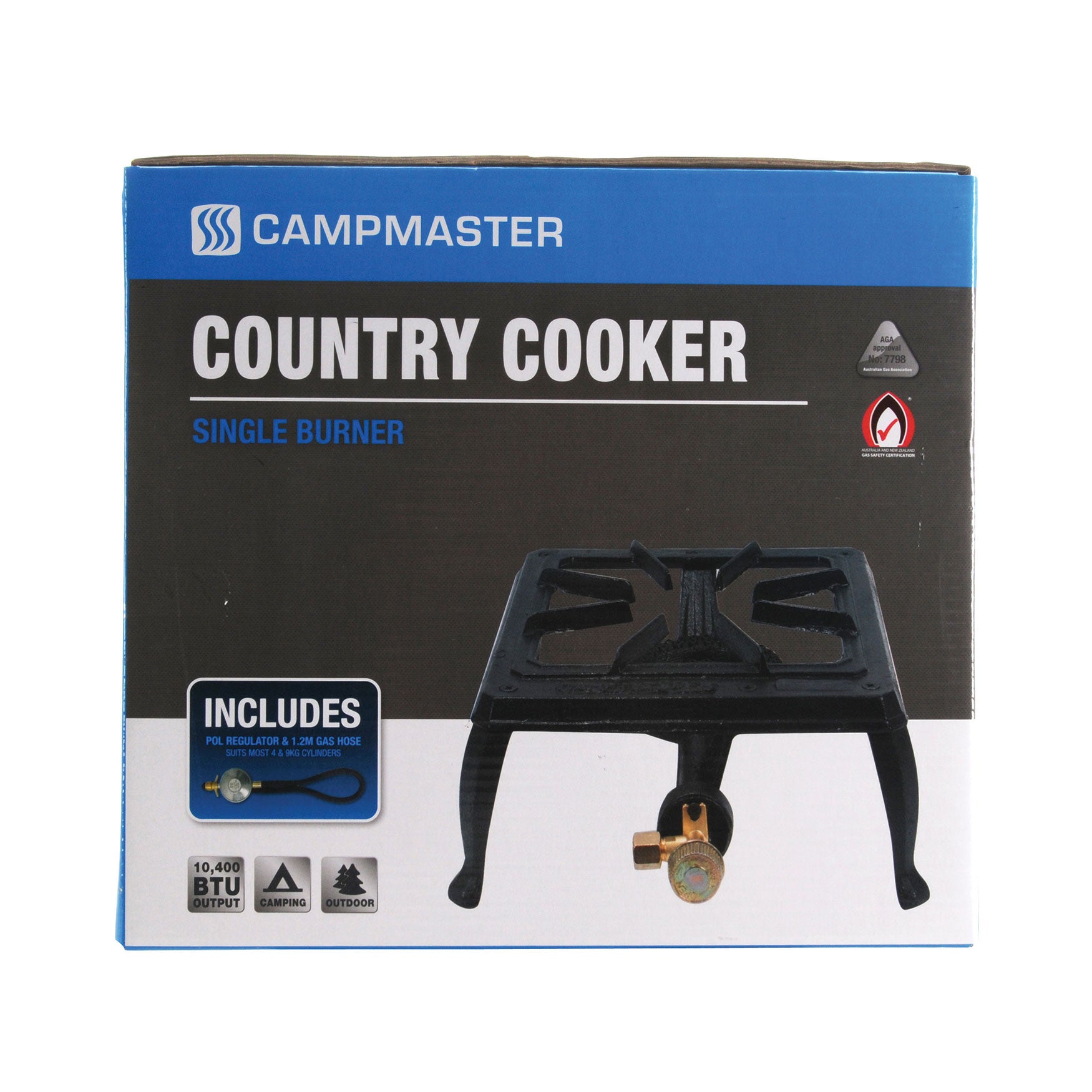 Campmaster Single Cast Iron Country Cooker with QCC Regulator ...